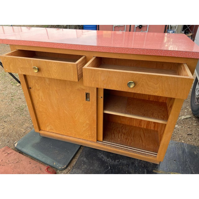 1980s Vintage Drop Leaf Bar Cabinet | Chairish