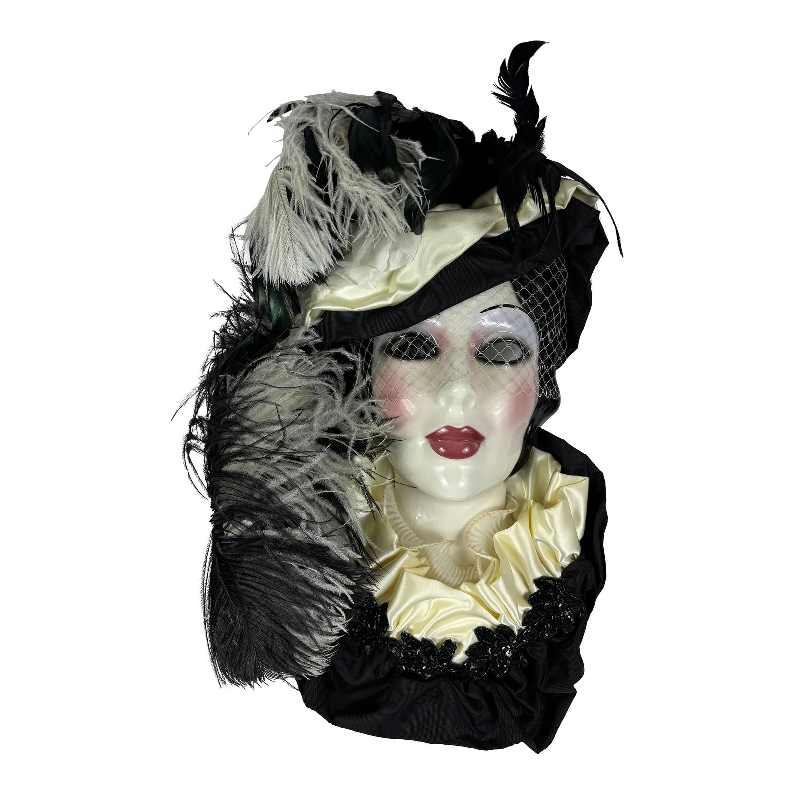 1990s Claudia Cohen “Gabrielle” Third Edition Ceramic Face Mask, Signed ...