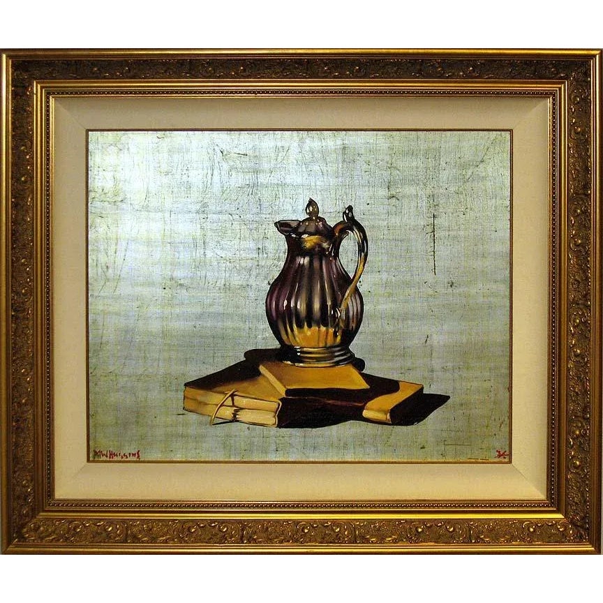 Michael Huggins Books "Silver Pitcher" Original Oil Painting on Silver ...