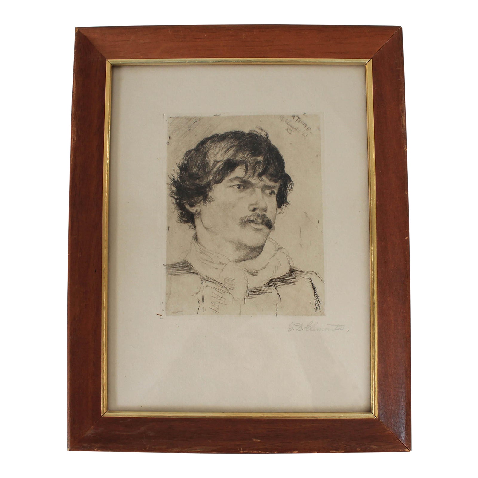 Gabrielle DeVeaux Clements Etching, "A Tramp" | Chairish
