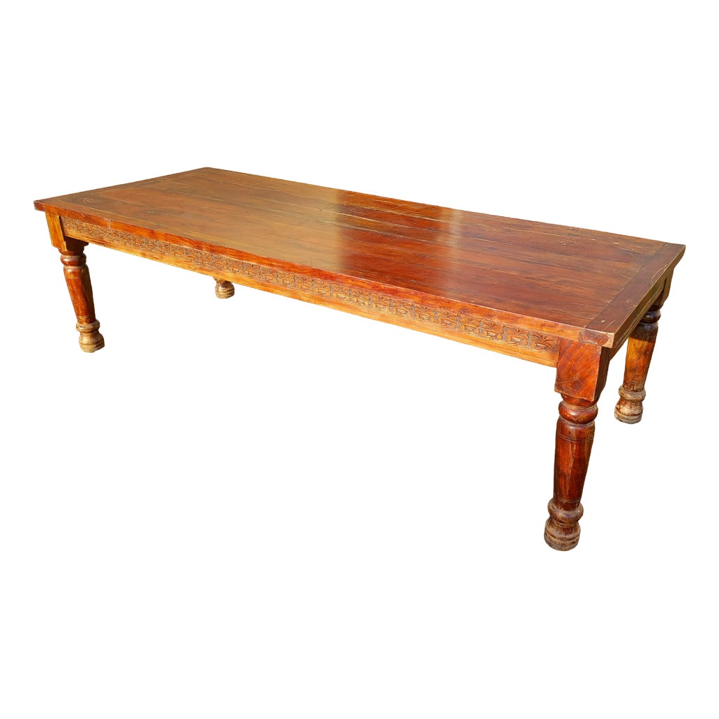 Large Wooden Dining Table | Chairish