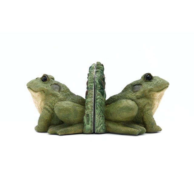 1990’s Resin Frog Bookends, a Pair | Chairish