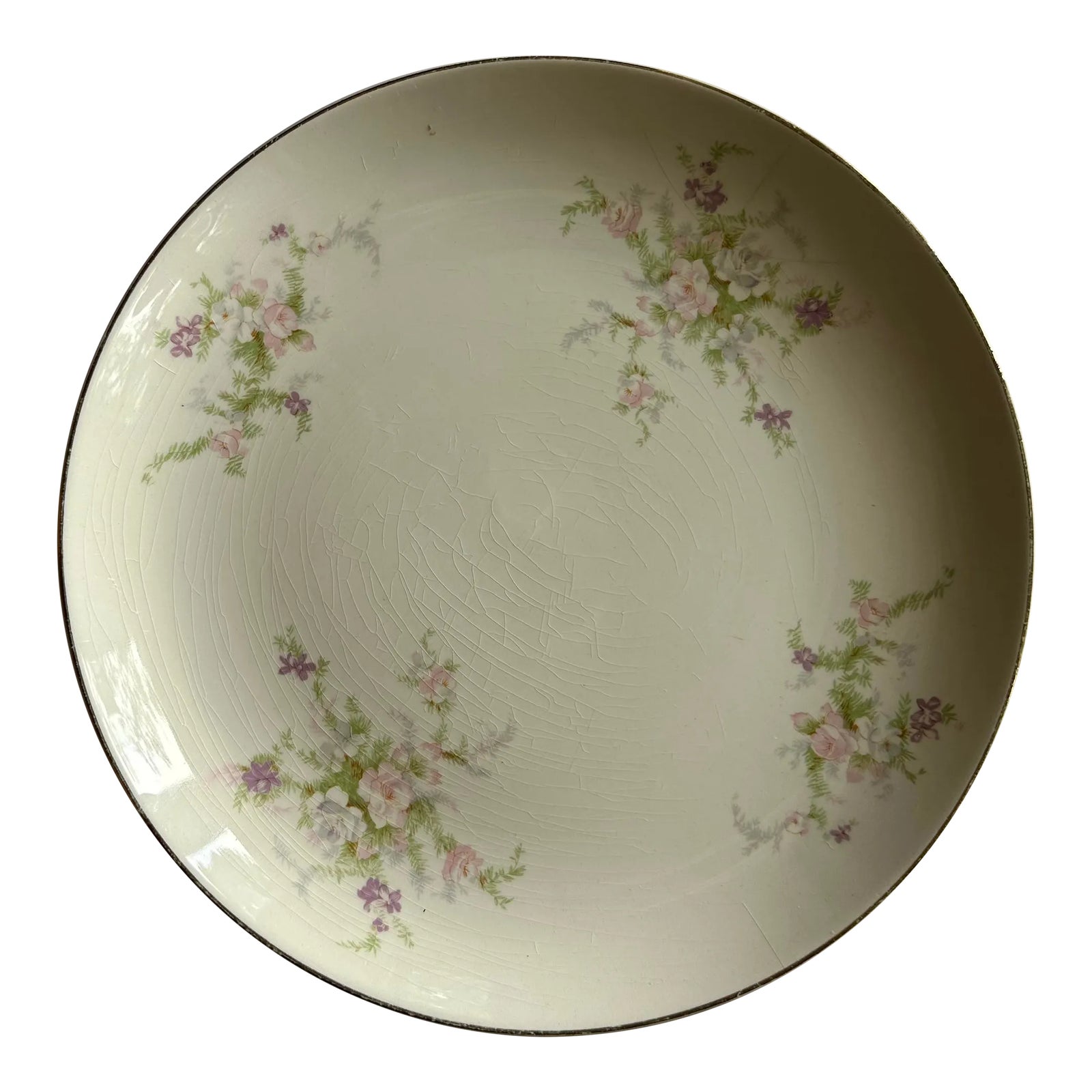 Antique Crown Pottery Plate | Chairish