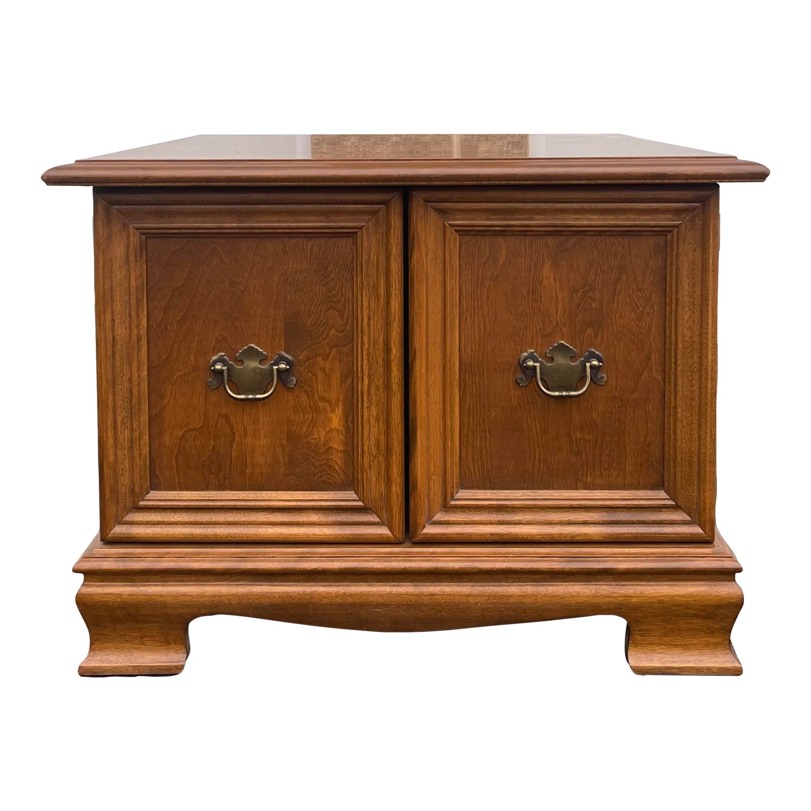 Vintage Ethan Allen Heirloom Chippendale Nutmeg Maple Square Commode ...