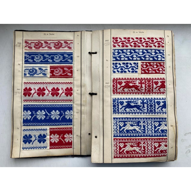 Antique German Embroidery Trim Sample Book by A.Rollinghoff Circa Wwii ...