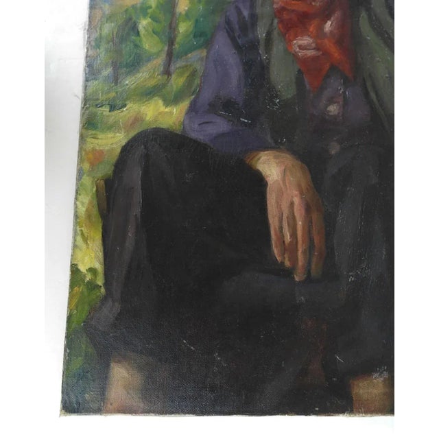 Vintage Working Man Portrait Painting | Chairish