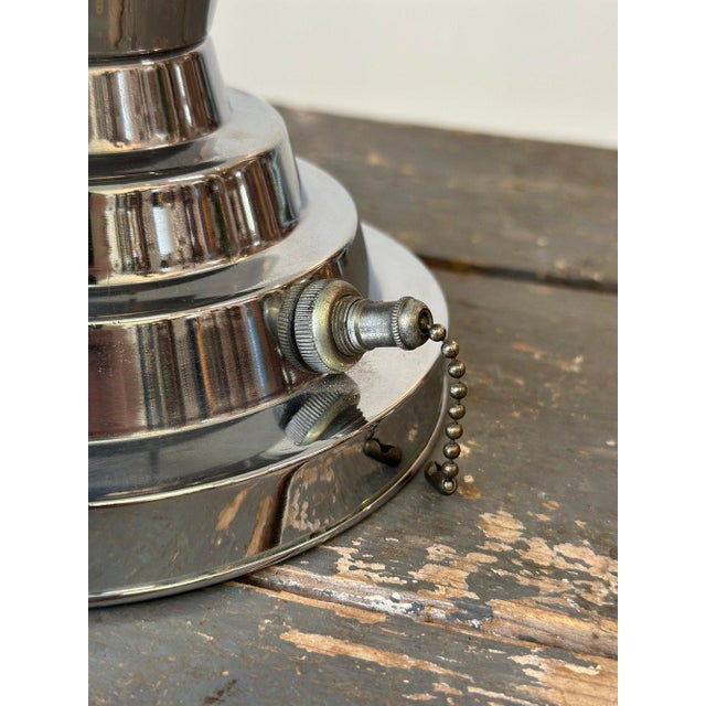 Vintage Art Deco "Skyscraper" Stepped Monax Glass + Chrome Flush Mounts ...