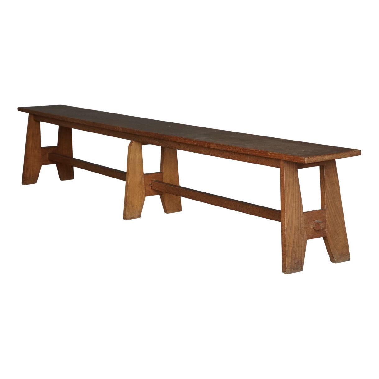 Long Mid-Century Dutch Bossche School Church Bench, 1950s | Chairish
