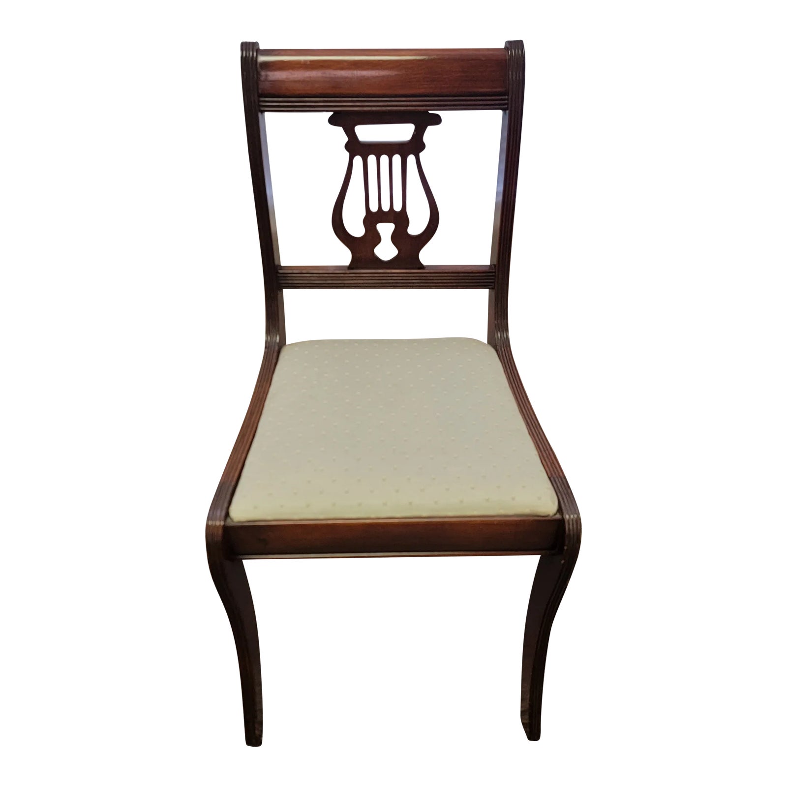 Vintage Duncan Phyfe Harp Style Chair | Chairish