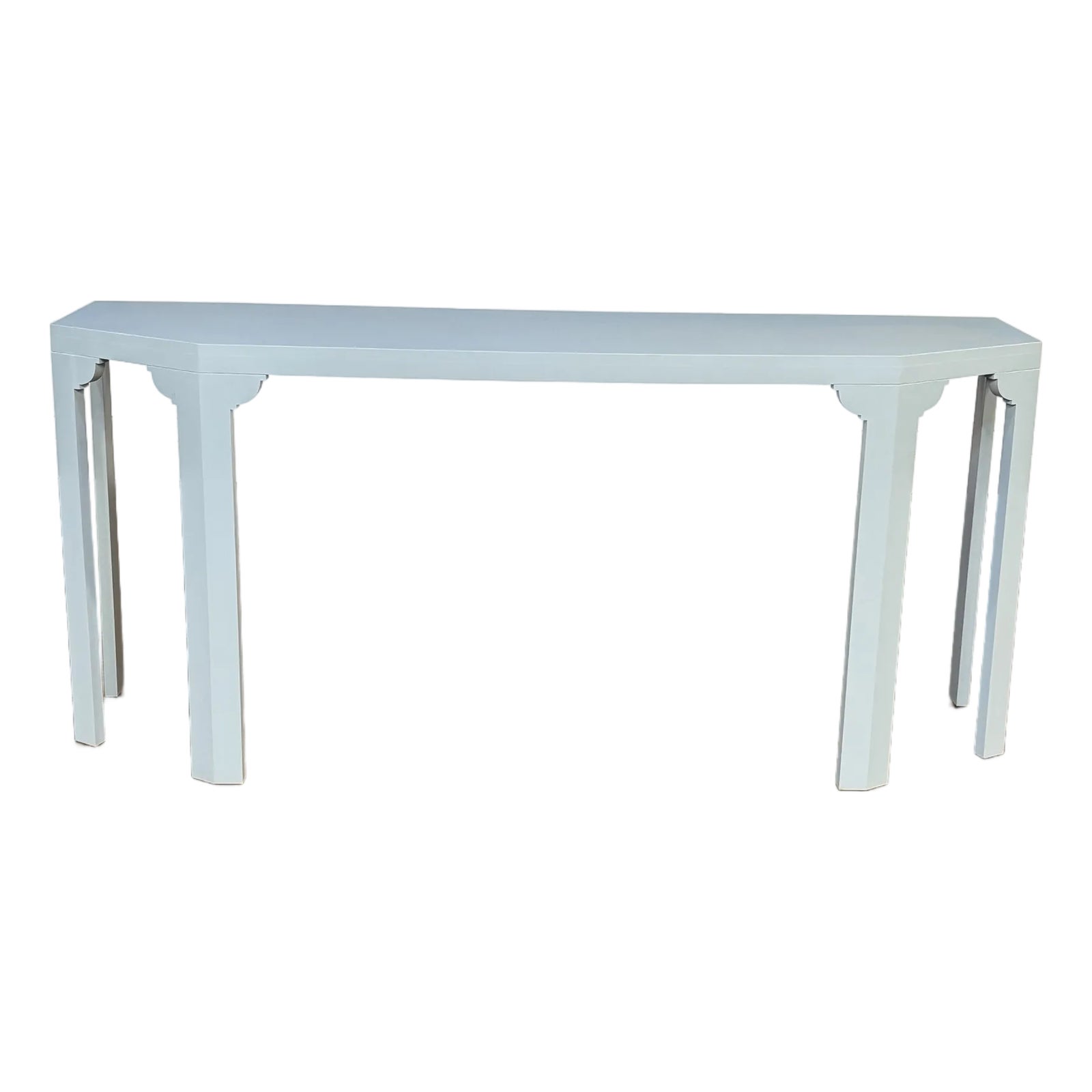 Contemporary Light Blue Console Table by Highland House | Chairish