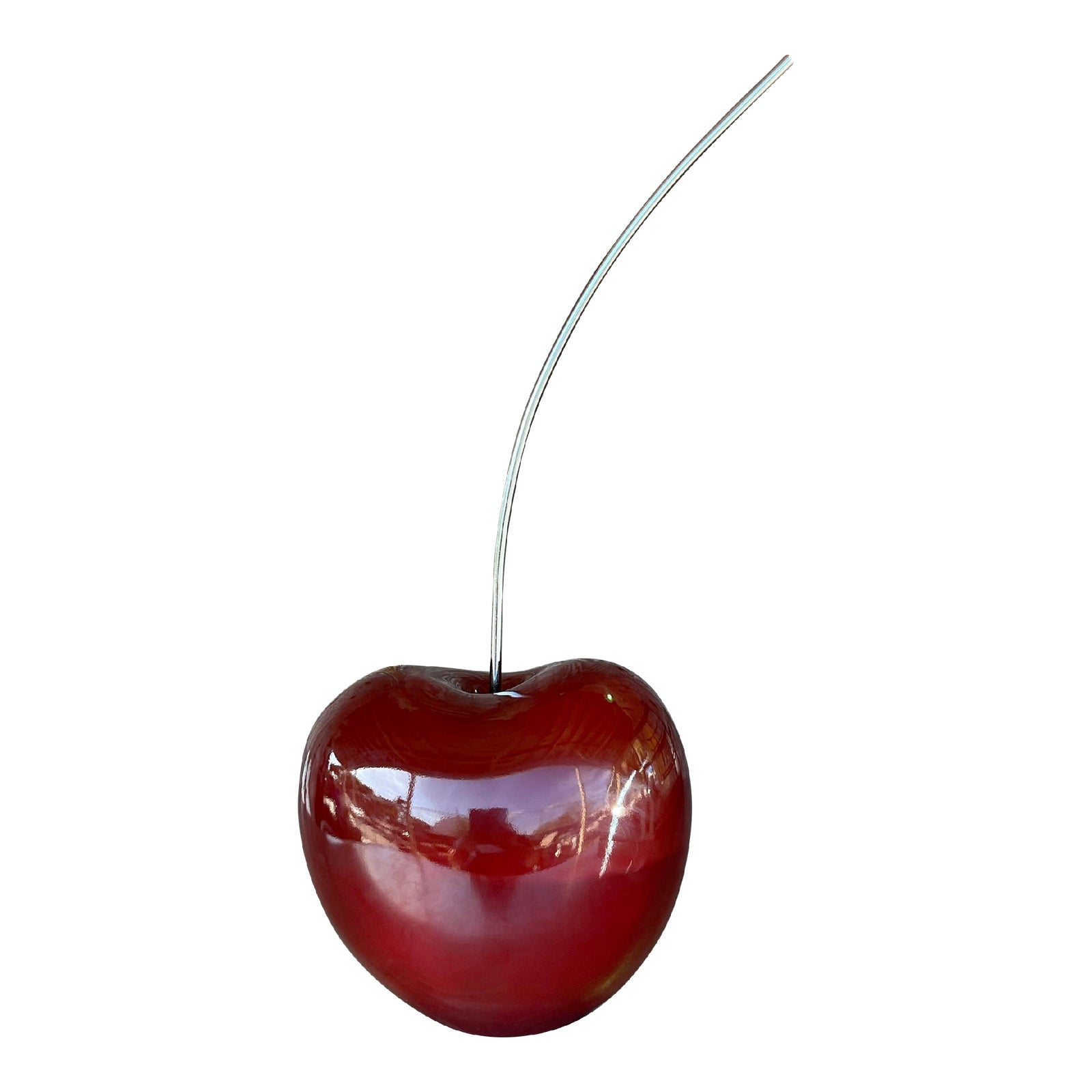 Vintage Boho Lacquered Cherry Sculpture | Chairish