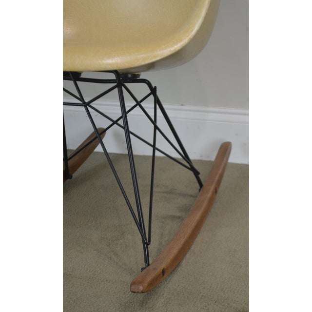 Herman Miller Charles and Ray Eames Fiberglass Shell Rocker | Chairish