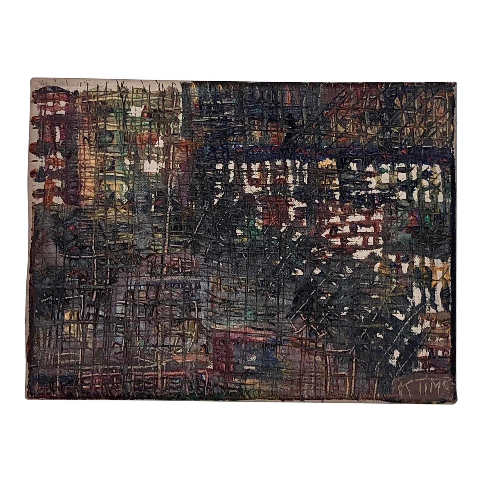 Mid-Century Modern Petite Abstract Painting by Cornelis Kees Tims ...