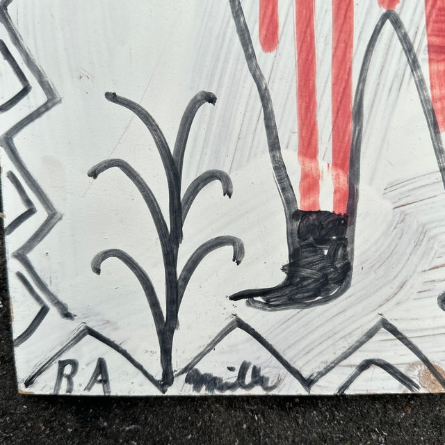 Ra Miller Folk Art Painting | Chairish