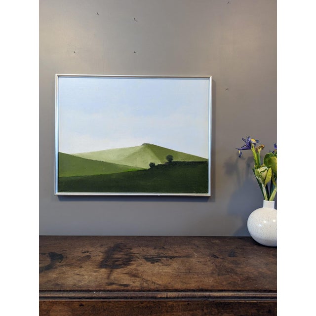 Mid-Century Modern Swedish "Verdant Slopes" Vintage Abstract Landscape ...