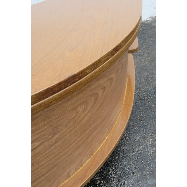 Mid Century Grand Server Boomerang Kidney Shaped Walnut Coffee Table ...