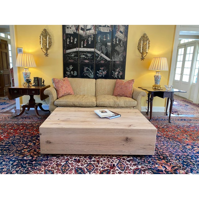 Modern Solid White Oak Handmade Center Table by Fortunata Design | Chairish