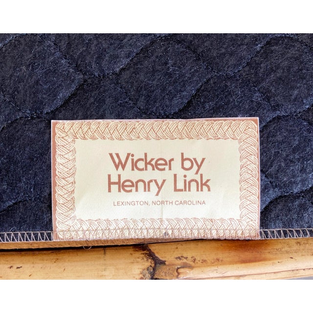 Vintage Wicker Henry Link Scroll Arm Chair | Chairish