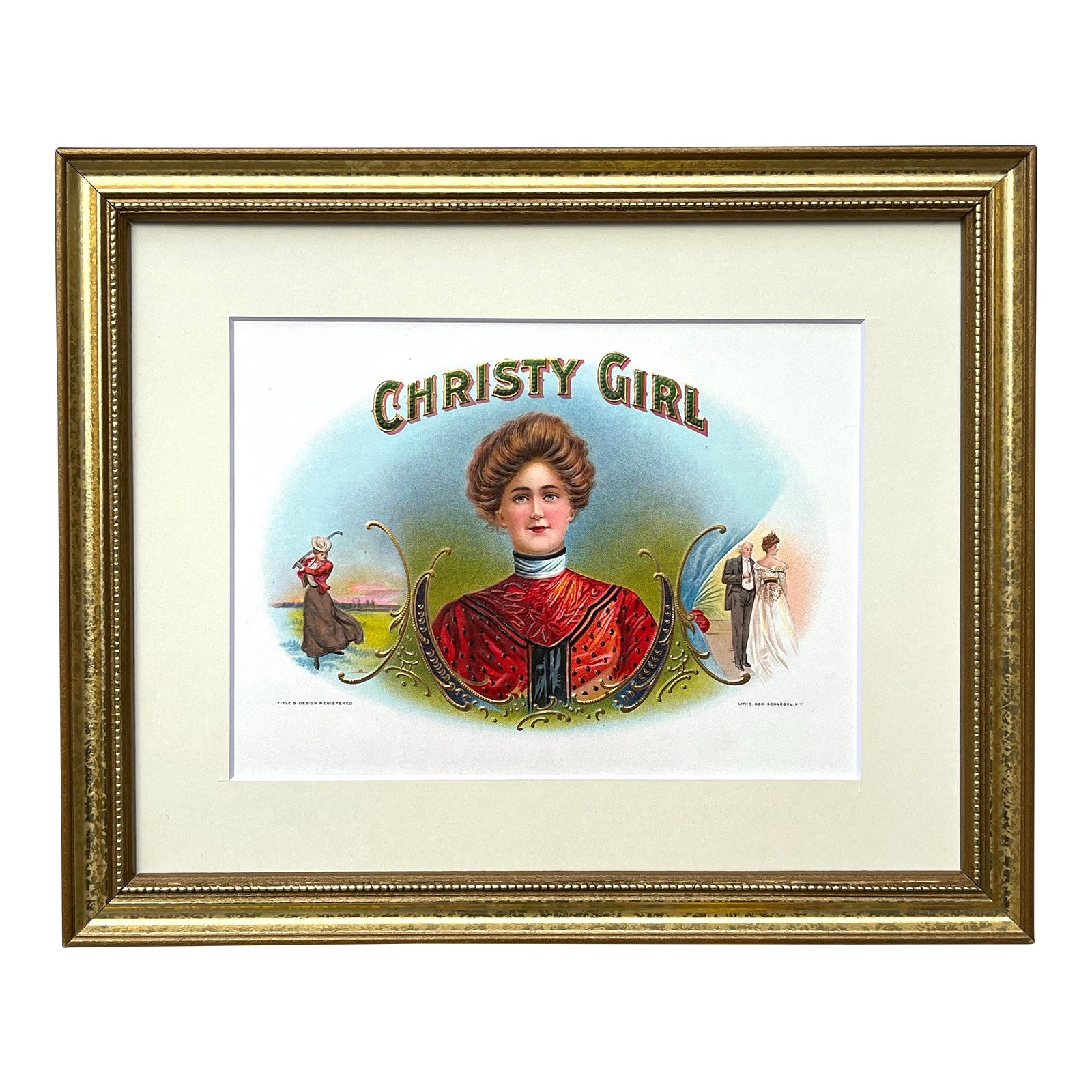 Christie Girl Lithograph Cigar Box | Chairish