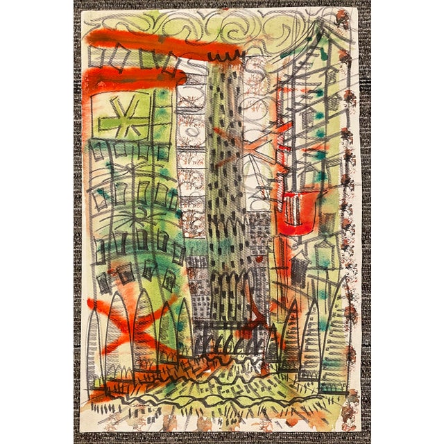 1953 Robert Colborne New York Mid Century Painting | Chairish