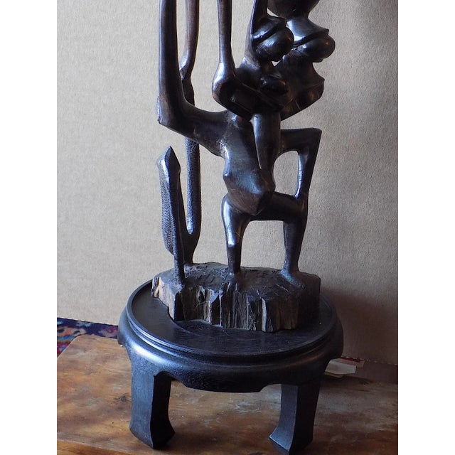 Original Mid 20th C. Large Hand Carved African Makonde Ebony Wood ...
