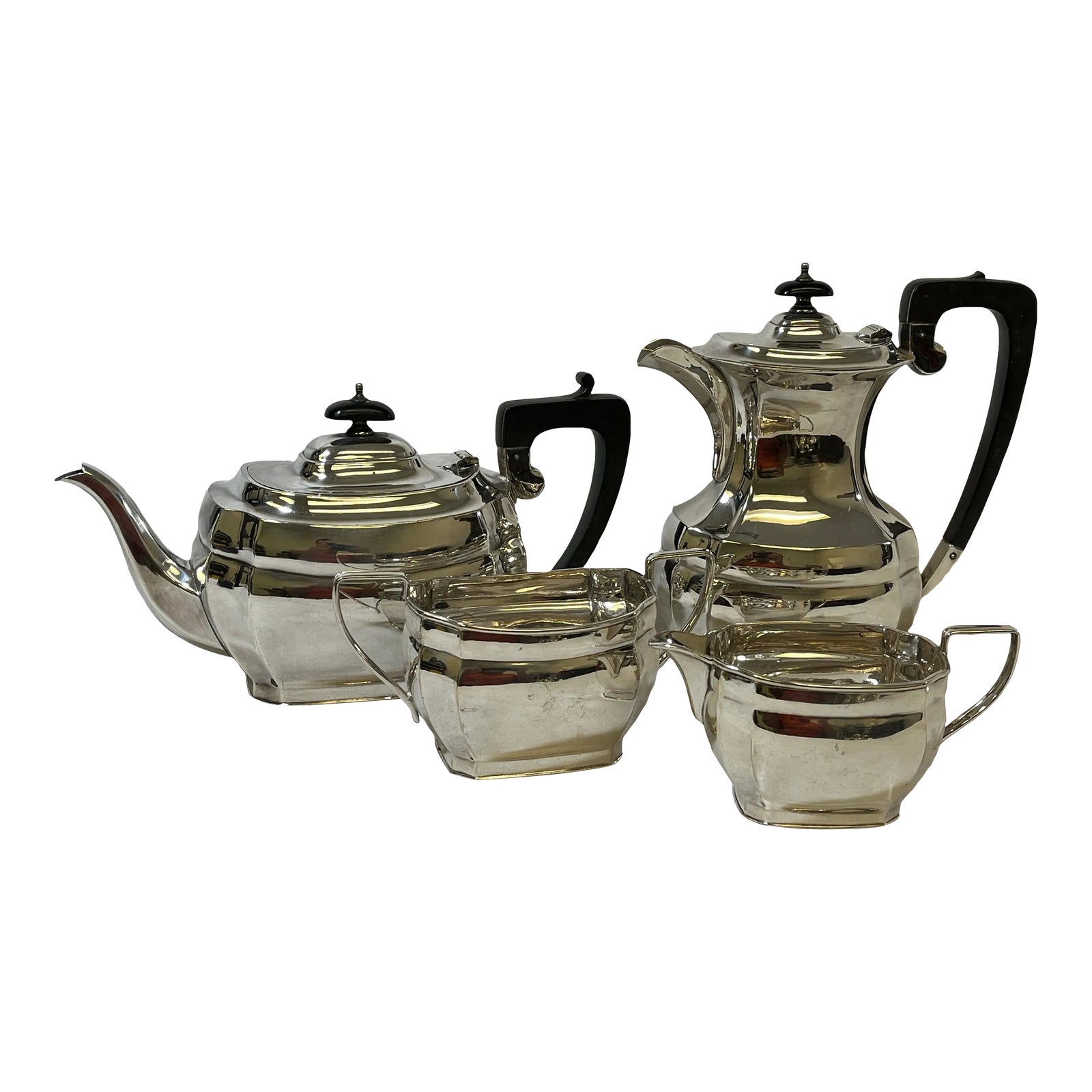 Antique 4 Piece Briddon Brothers Silver Plate Tea Set From England ...
