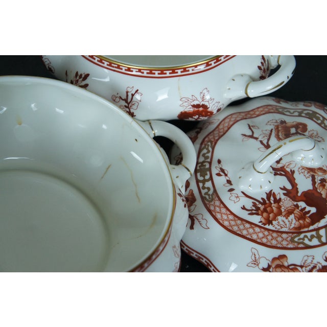 1970s English Coalport Indian Tree Coral Scalloped Dinnerware Service ...