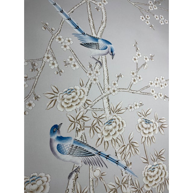 Chinoiserie Wallpapers Hand Painted Wall Covering Wallpaper on Silk ...