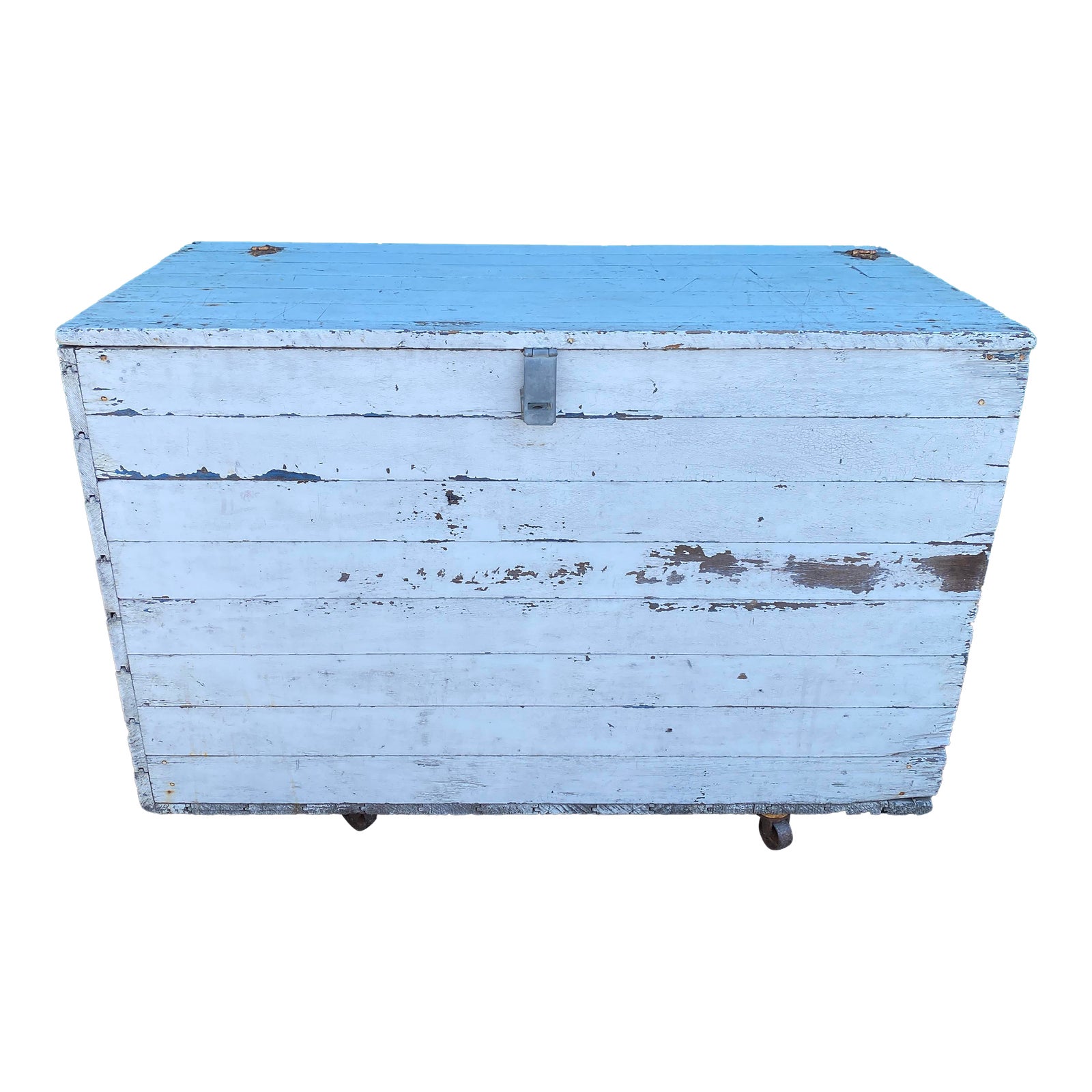 Rustic White Painted Pine Wood Bin Sofa Back Storage | Chairish