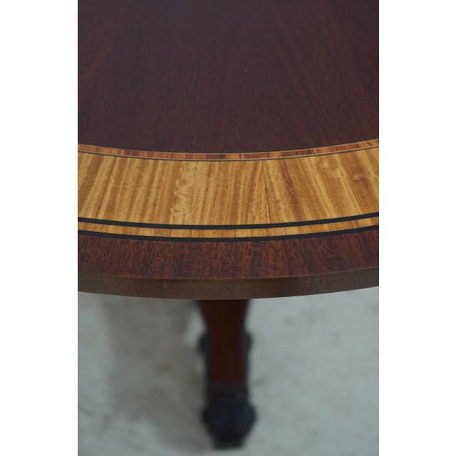 Baker Round Banded Mahogany Dining Room Table | Chairish