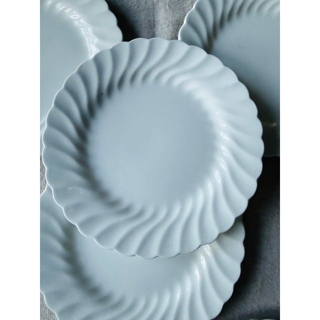 1960s White Ironstone English Small Plates in Snow White by Johnson ...