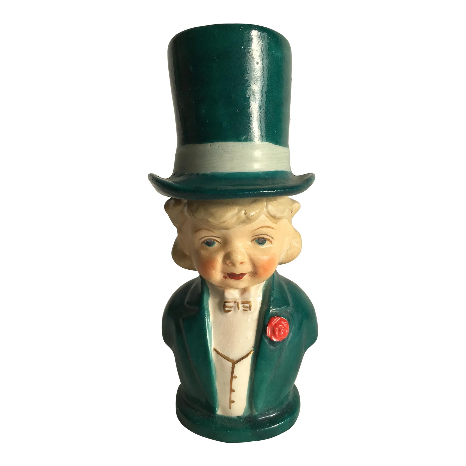 Vintage Salt & Pepper Shaker Man & Top Hat - a Pair | Chairish