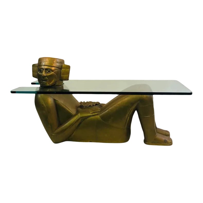 Monumental Aztec Sun God Coffee Table in the Manner of Bustamante ...