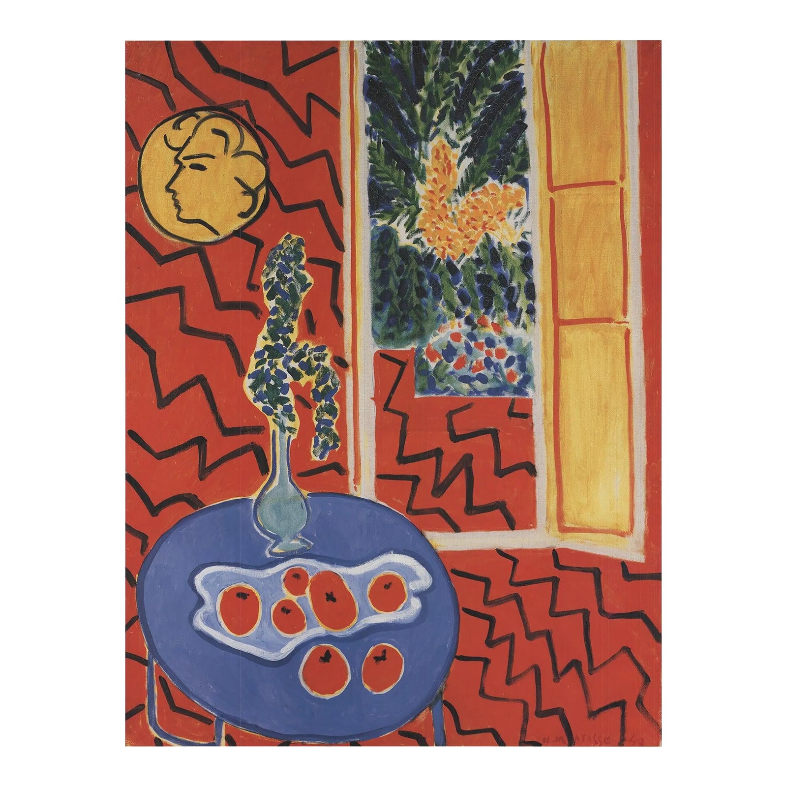 Henri Matisse Red Interior: Still Life on a Blue Table, 1994 | Chairish