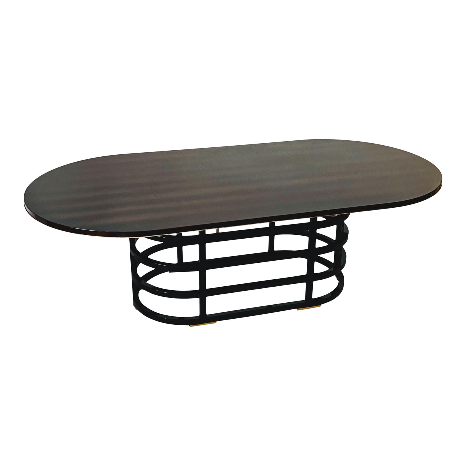 8ft Koa Wood Oval Race Track Dining Table by Cameron | Chairish