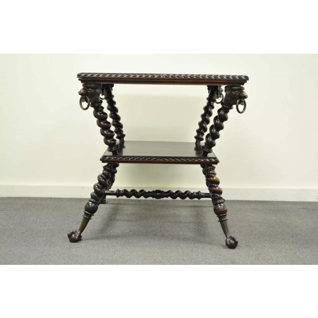 19th C. Merklen Bros. Victorian Barley Twist Figural Mahogany Parlor ...