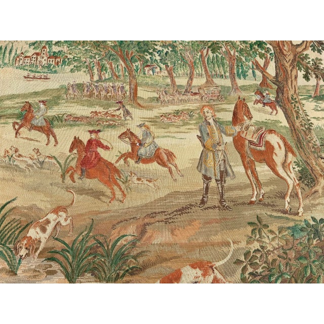 Early 20th Century Hunting Scene Tapestry | Chairish