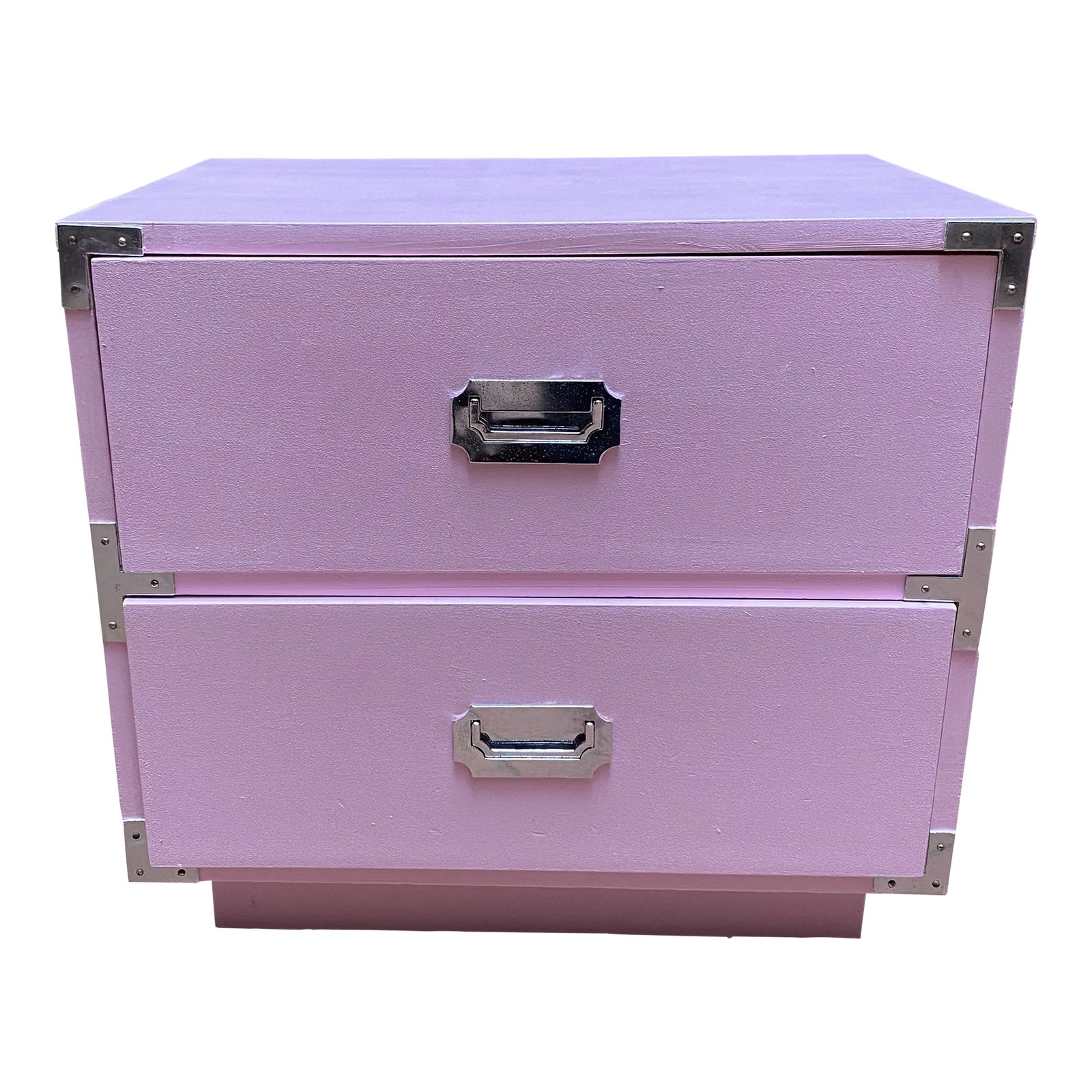 Dixie Furniture Pink Campaign Campaigner Nightstand 1970s | Chairish