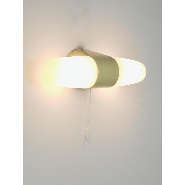 Bauhaus Yellow Double Wall Light attributed to Linder Germany for ...