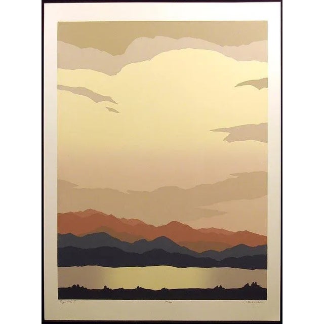 1980s Jim Boutwell "Finger Lake I & II" Diptych Hand Signed Fine Art ...