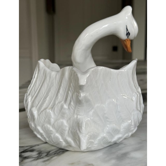 Vintage Ceramic - Swan Made in Italy | Chairish