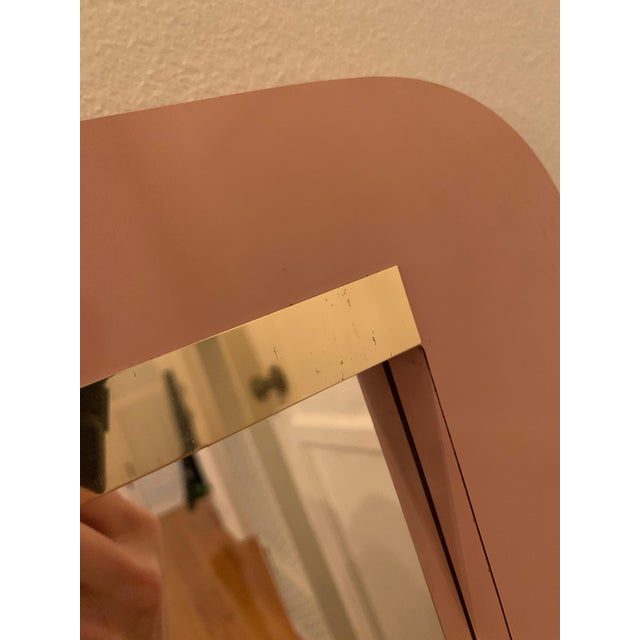 80s Pink Lacquer Blush and Gold Mirrors - Set of 2 | Chairish