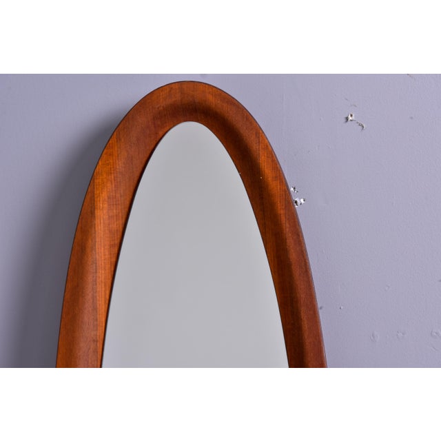 Tall Slender Mid Century Italian Oval Mirrors With Deep Set Frames ...