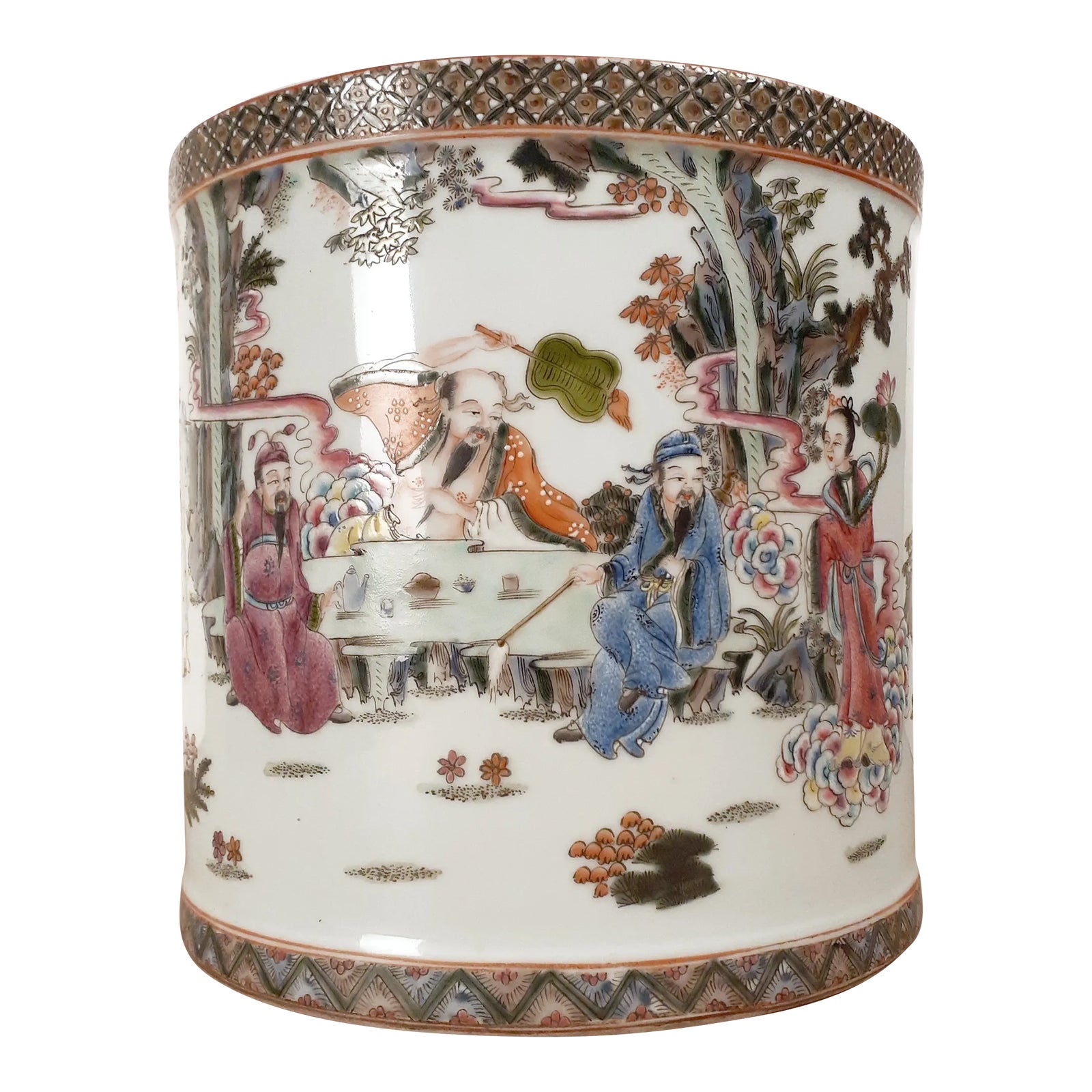 Late 19th Century Chinese Porcelain Eight Immortals and Deities Bitong ...