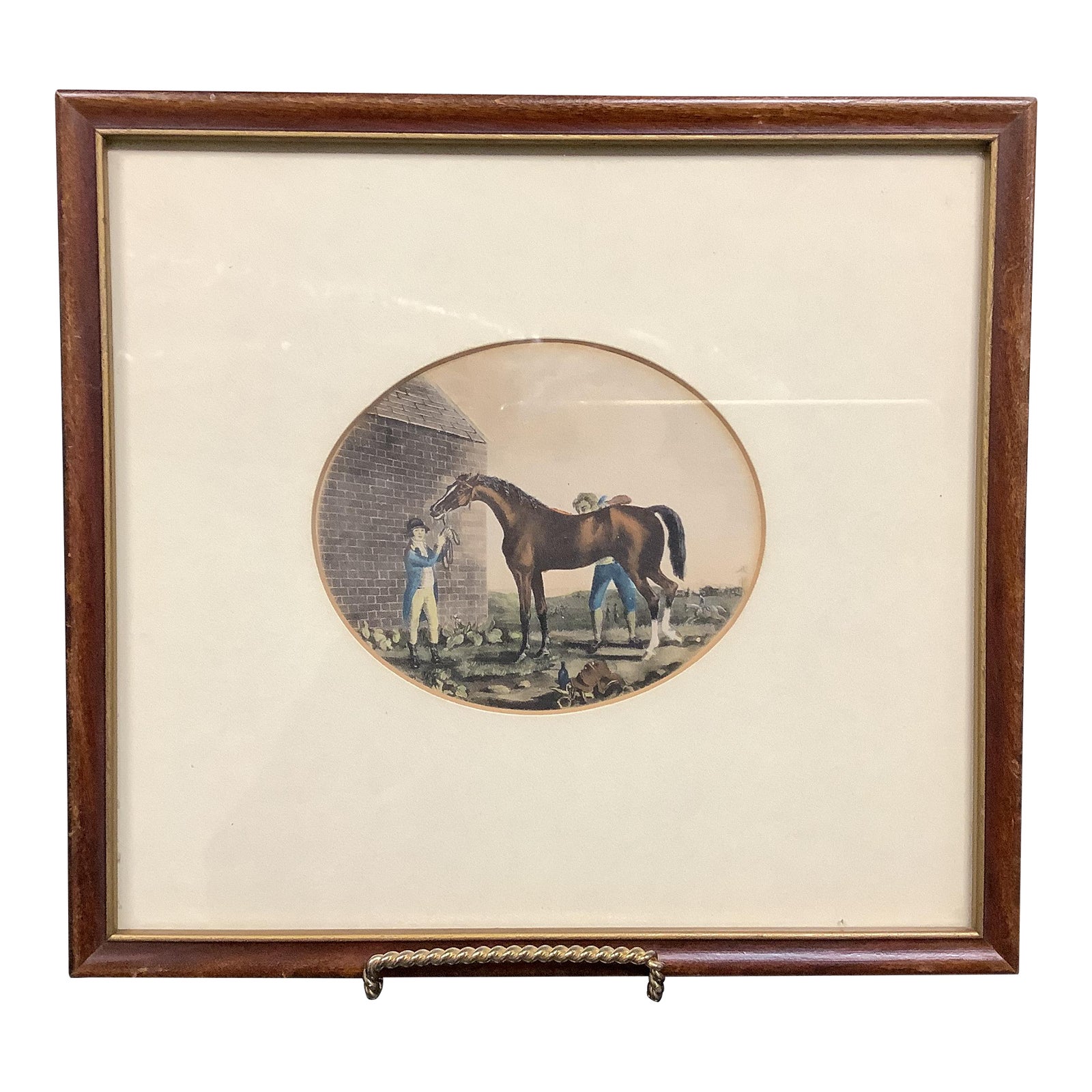 Vintage Etching Print Thomas Gooch Racehorse After Running Oval in Wood ...