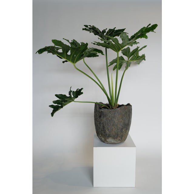 Vintage Brutalist Crucible Vessel Pot Planter | Chairish