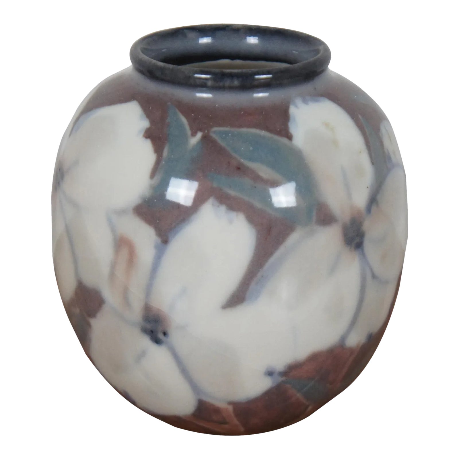 1944 Mid-Century Rookwood Pottery Jens Jensen Floral Porcelain Bud Vase ...