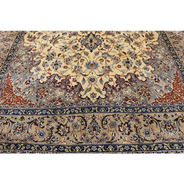 Vintage Persian Nain Rug, 08'01 X 12'09 | Chairish
