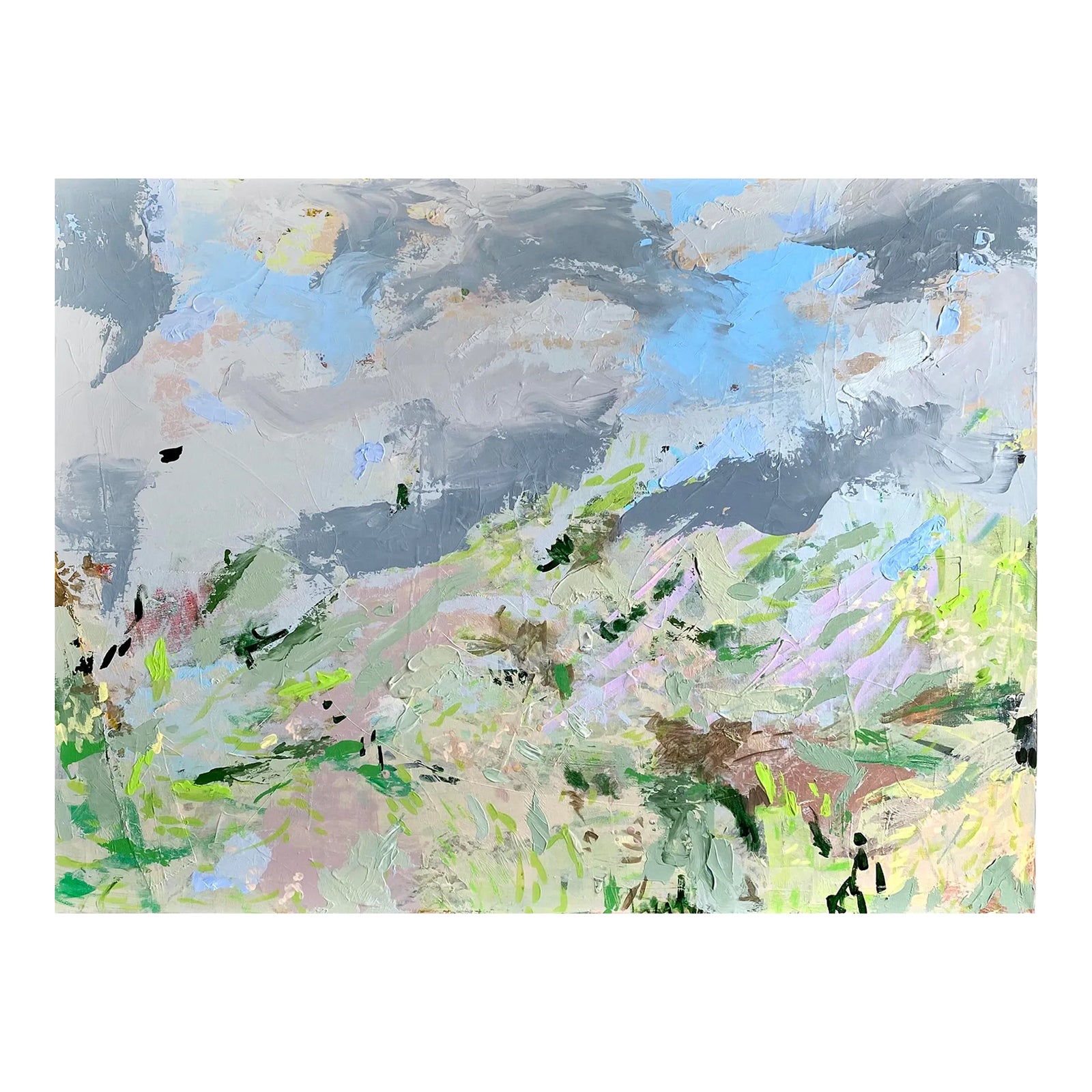 "Stormy Meadow" 2024 Original Painting by Jessalin Beutler | Chairish