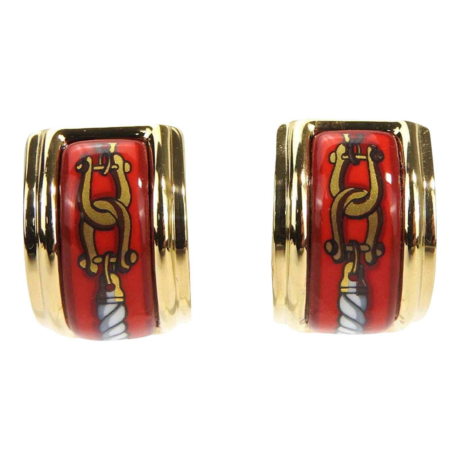 Hermes Email Earrings - 2 Pieces | Chairish